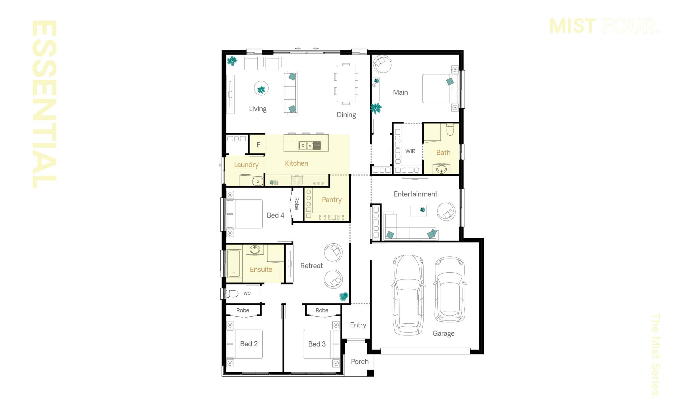 Mist Four | Choose From 3 Floor Plan Options | Weeks Homes